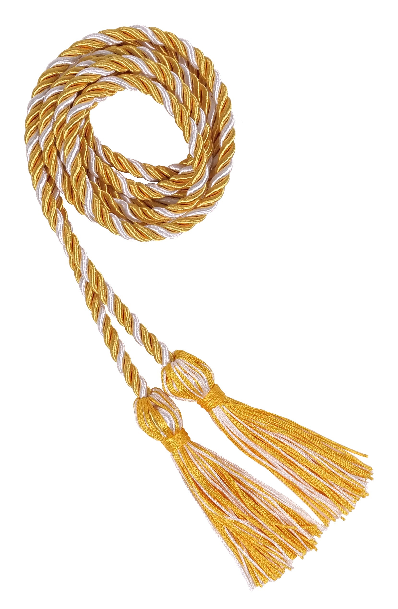Gold and White Intertwined Graduation Honor Cord – Gradshop