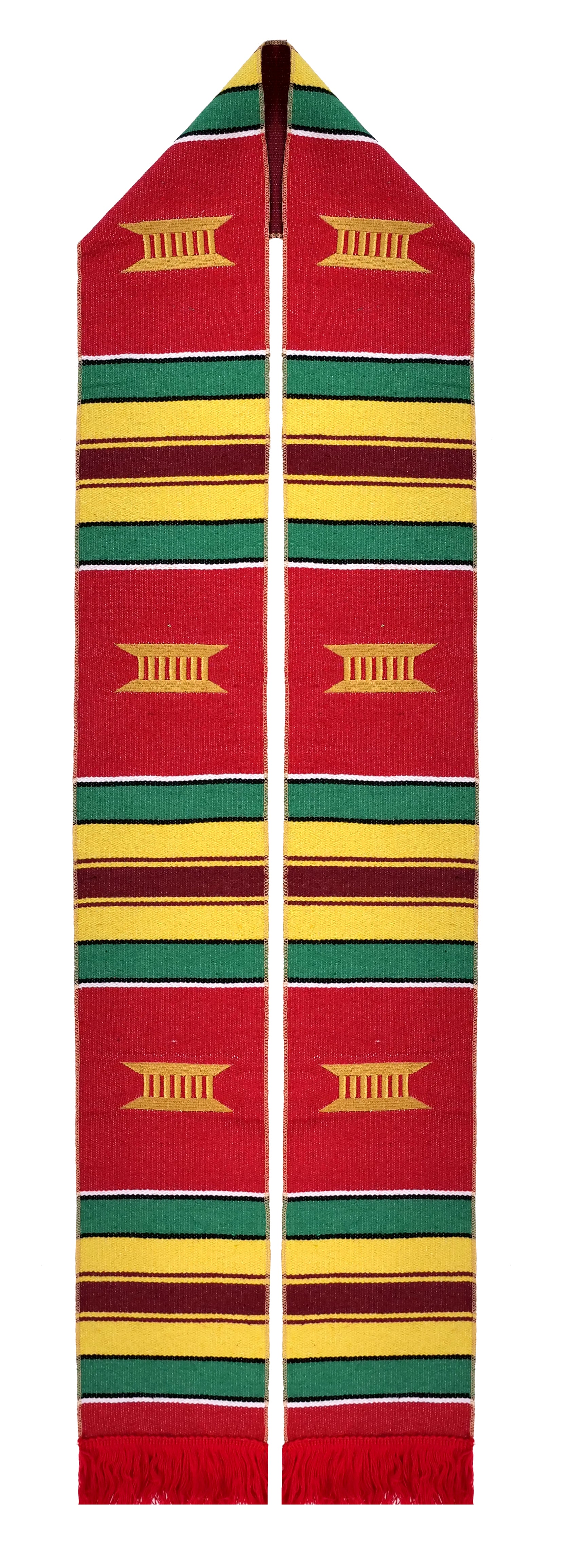 Red Kente Graduation Stole - Purple Kente Sash – Gradshop