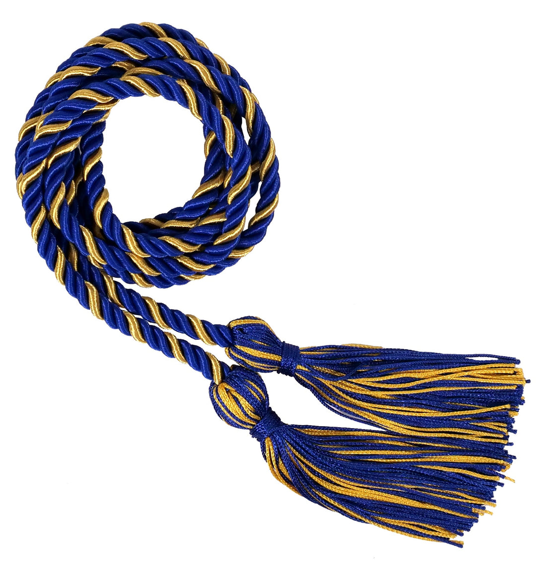 Royal Blue and Gold Intertwined Graduation Honor Cord – Gradshop