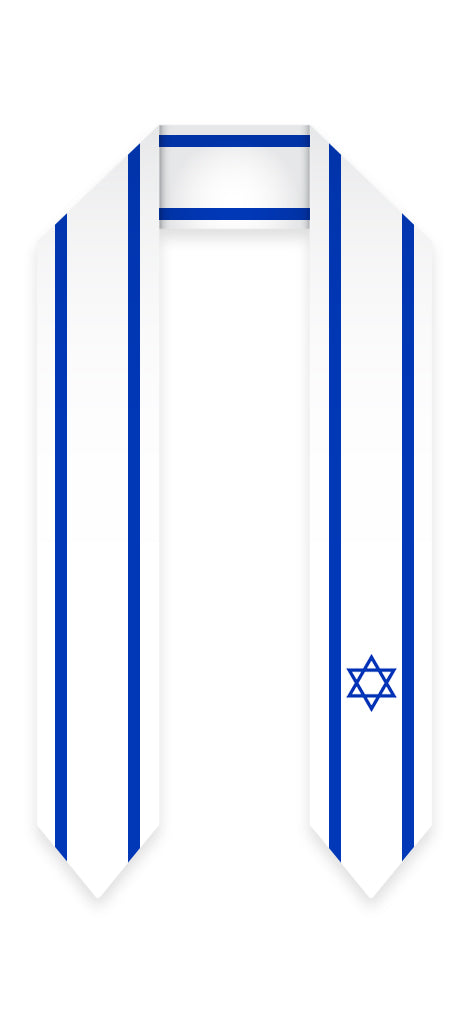 Israel Graduation Stole - Jewish Flag Sash – Gradshop