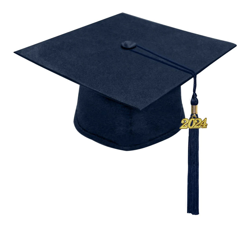 Matte Navy Blue High School Cap & Tassel – Gradshop