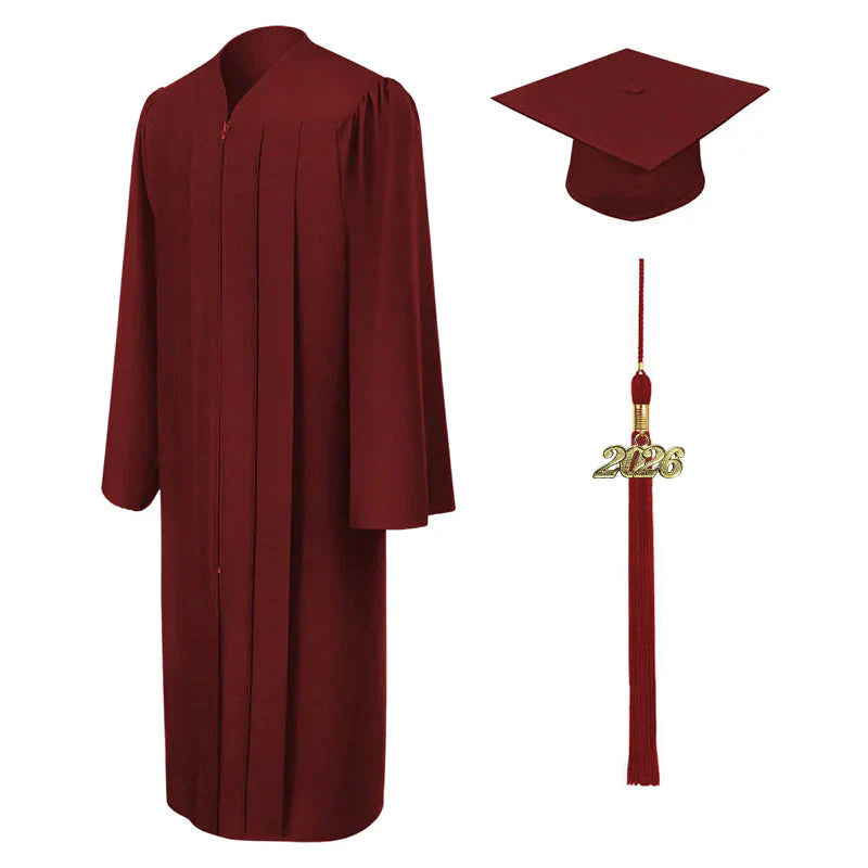 Matte Burgundy Bachelors Academic Cap & Gown – Gradshop