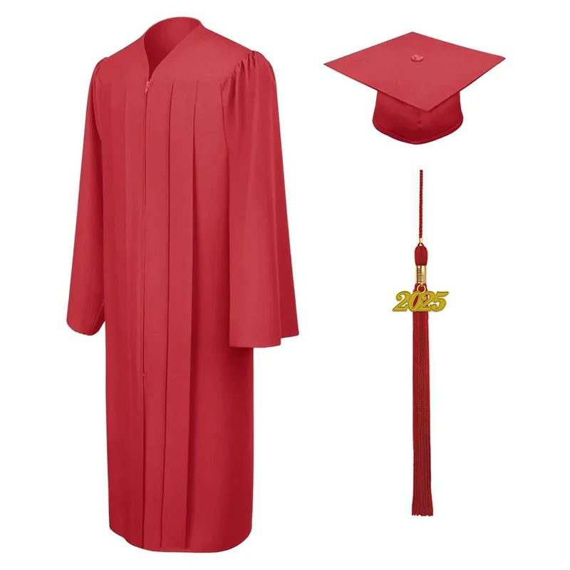 Matte Red High School Cap & Gown – Gradshop