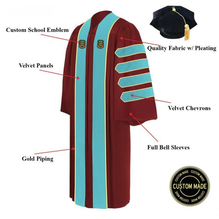 Doctoral Degree Tam, Gown & Hood Packages, Doctorate Faculty Regalia ...